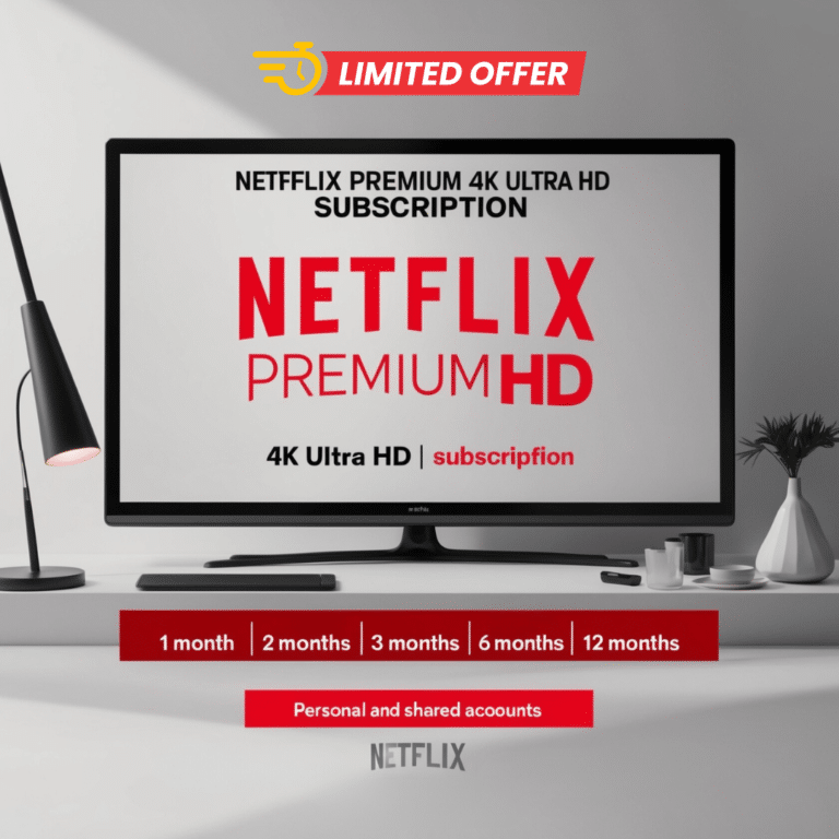 Netflix 4K Ultra HD Subscription: Private & Shared Accounts 🎬 - Byte Shop